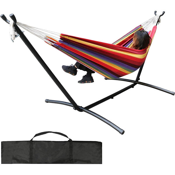 Arlmont And Co Nickalis Double Classic Hammock With Stand Wayfair